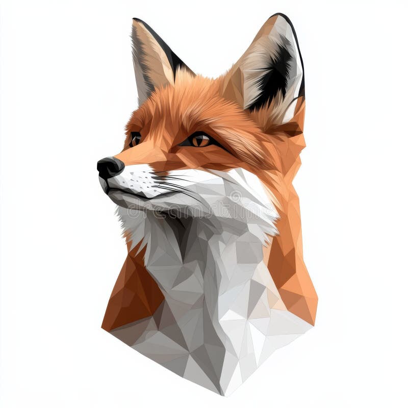 Creative Design Featuring a Minimalist Fox Crafted from Geometric ...