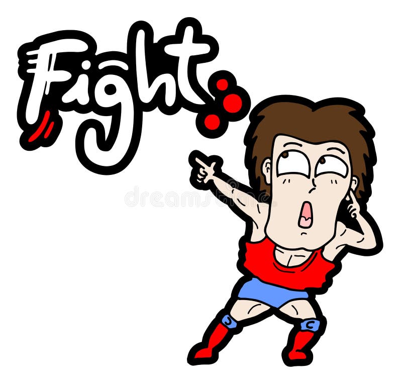 Fight cartoon stock vector. Illustration of design, sign - 29892915