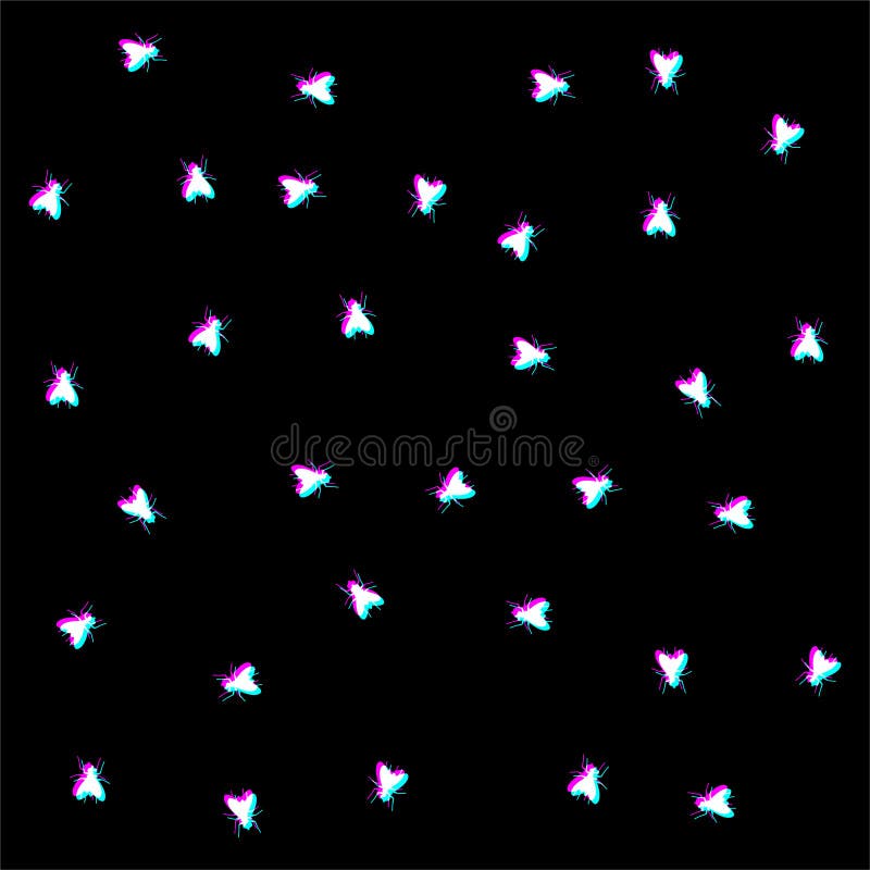 Flies Visual Effect Background Stock Vector - Illustration of ...