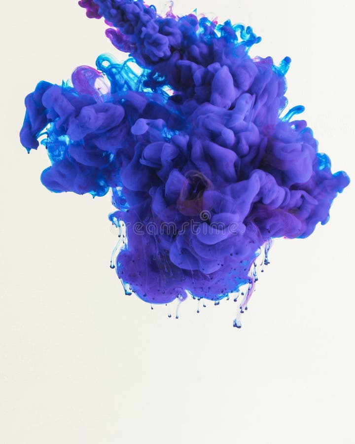 Creative Design with Flowing Blue and Purple Smoky Ink, Isolated on ...