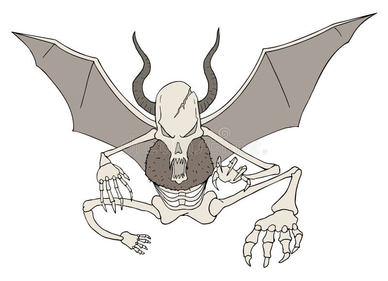 Flying danger demon stock illustration. Illustration of demon - 142036573