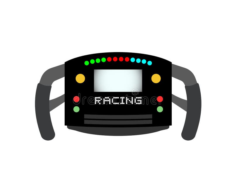 Formula Steering Wheel Illustration Stock Vector - Illustration of tech ...