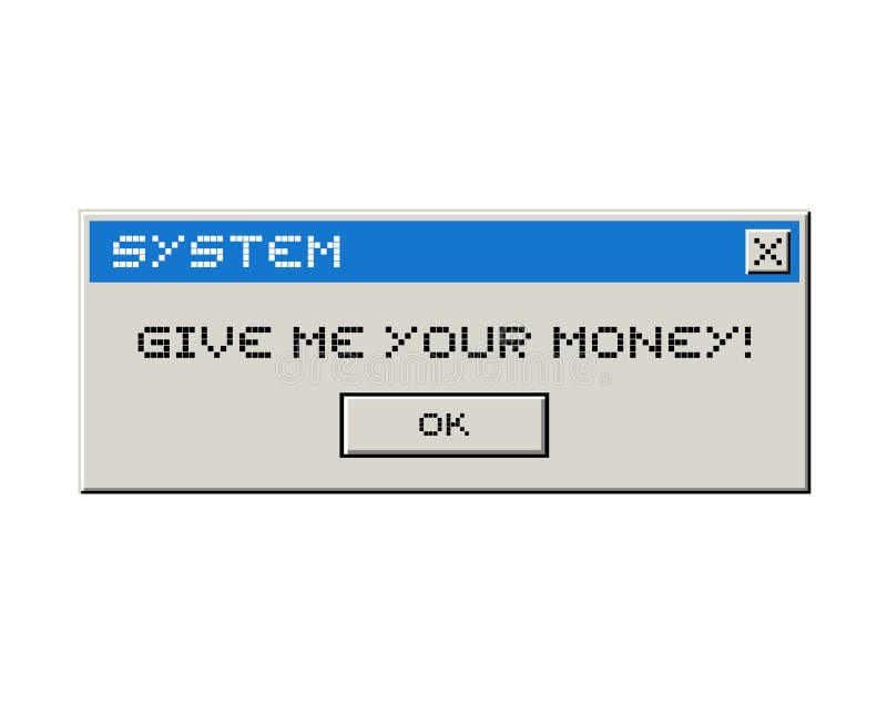 Funny computer message stock vector. Illustration of screen - 129789435