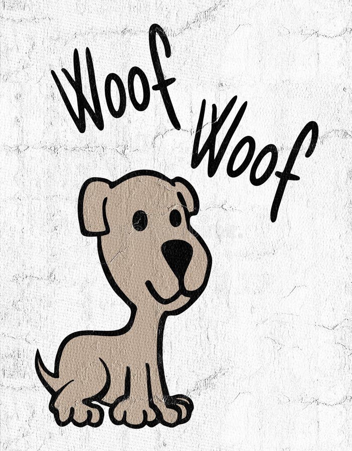 Funny dog draw stock illustration. Illustration of animal - 99976582