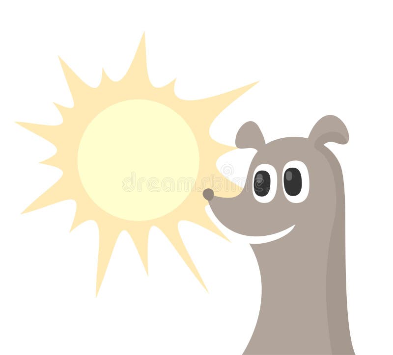 Design of Funny Dog Sunbathing Stock Vector - Illustration of happy ...