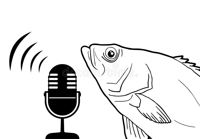 Singing Fish Slice Mascot Cartoon Stock Vector - Illustration of mascot ...