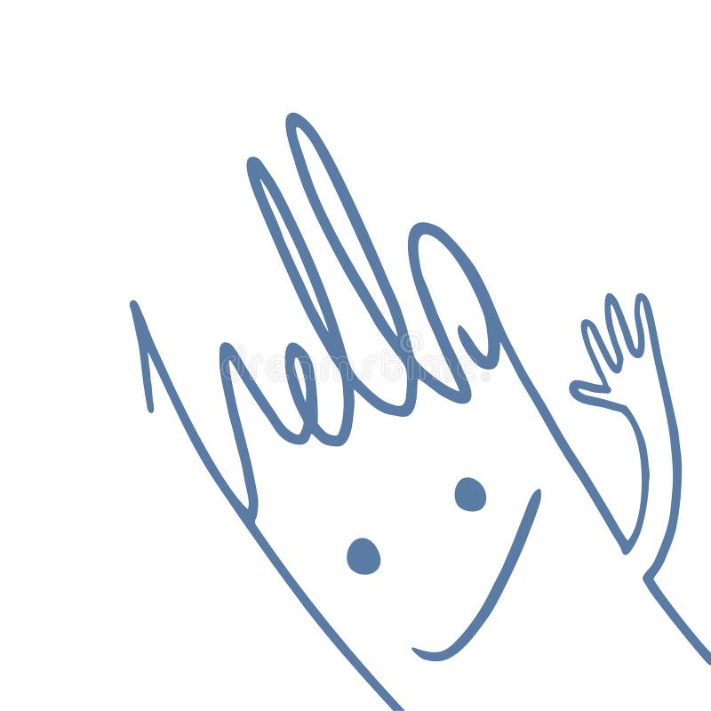 Funny hello message stock vector. Illustration of funny - 120987641