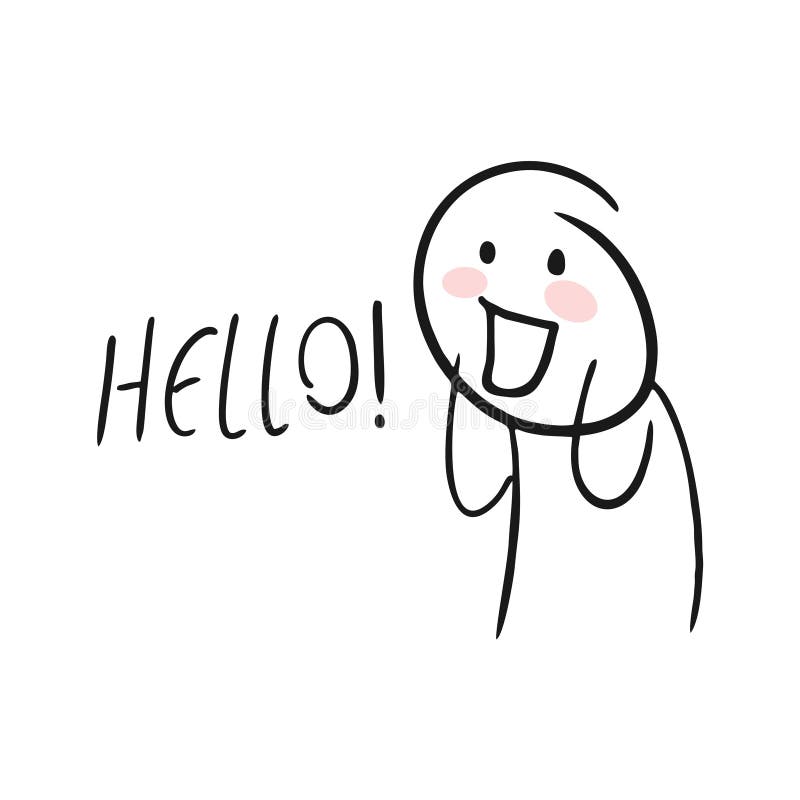 Hello face stock vector. Illustration of doll, look, style - 26088243