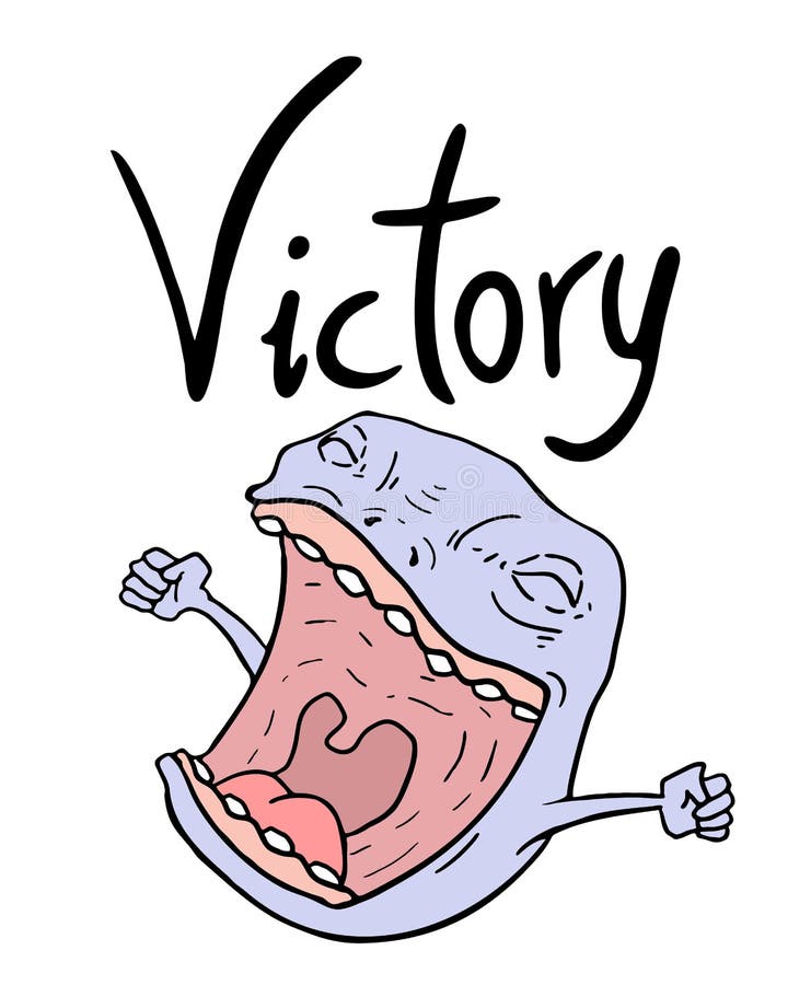 Funny victory expression stock vector. Illustration of celebration ...