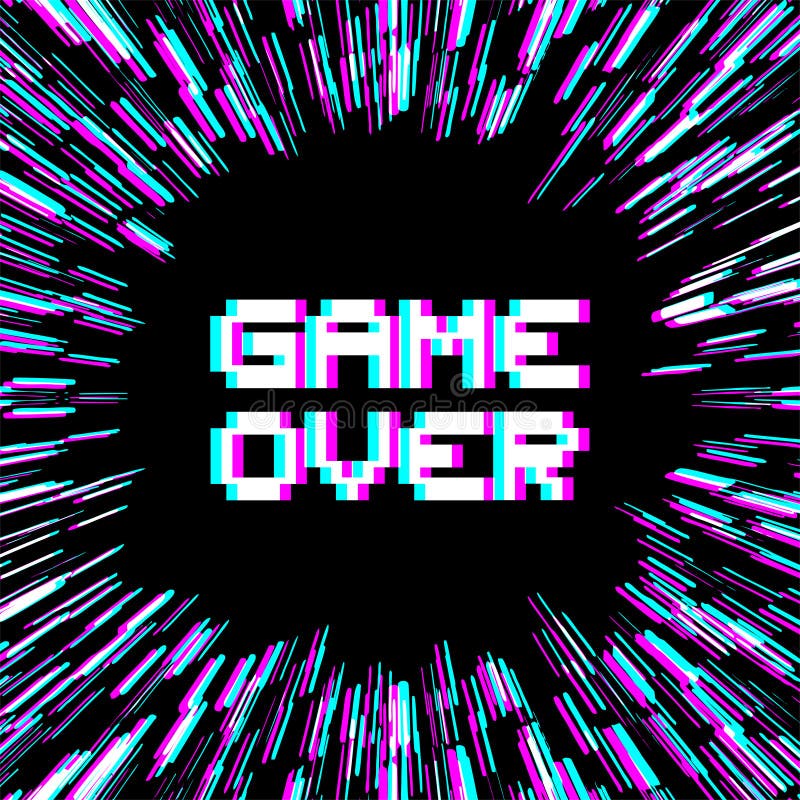 Design of Game Over Message Stock Vector - Illustration of console ...