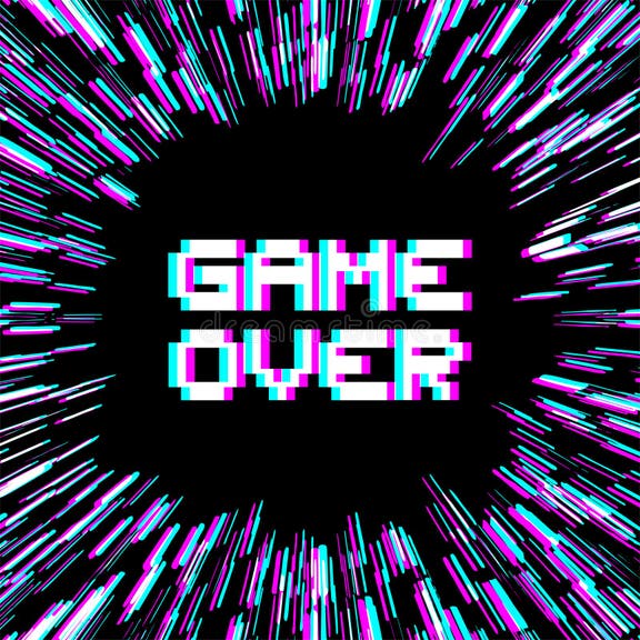 Creative Design of Game Over Message Stock Vector - Illustration of ...