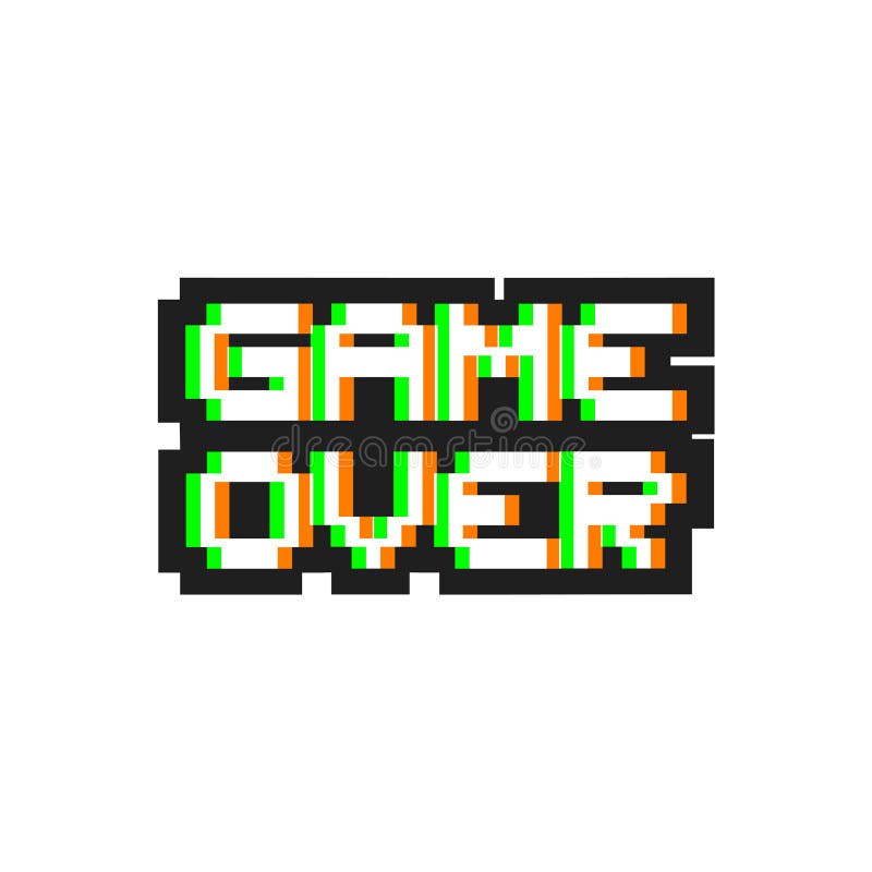 Game over pixel symbol stock vector. Illustration of creative - 158447298