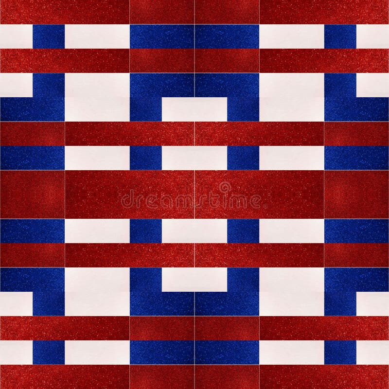 Creative Design with Geometric Pattern in Blue, White and Red Colors ...