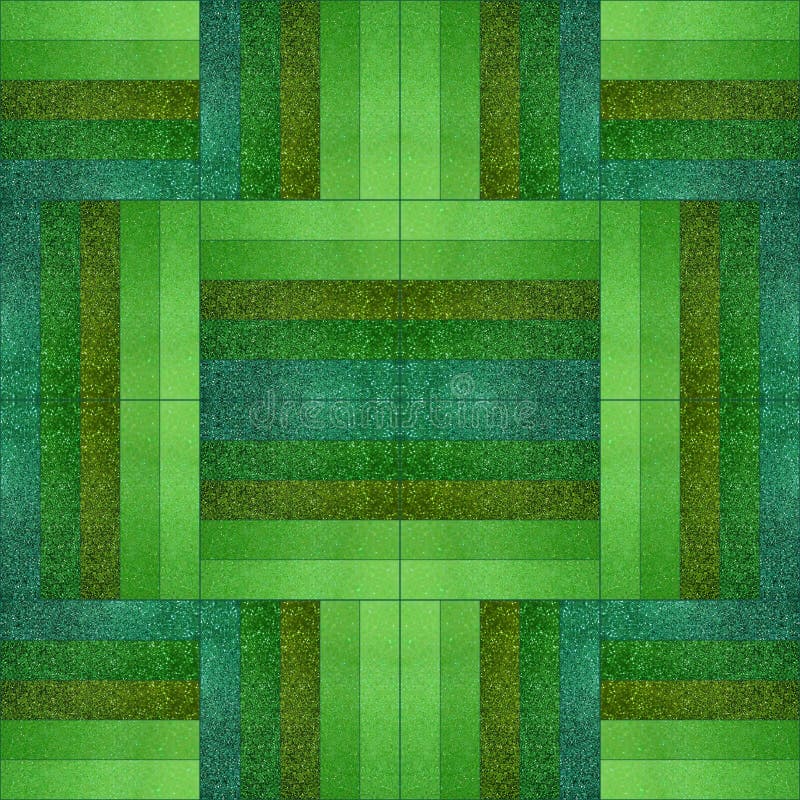 Creative Design with Geometric Pattern in Green Colors Stock ...
