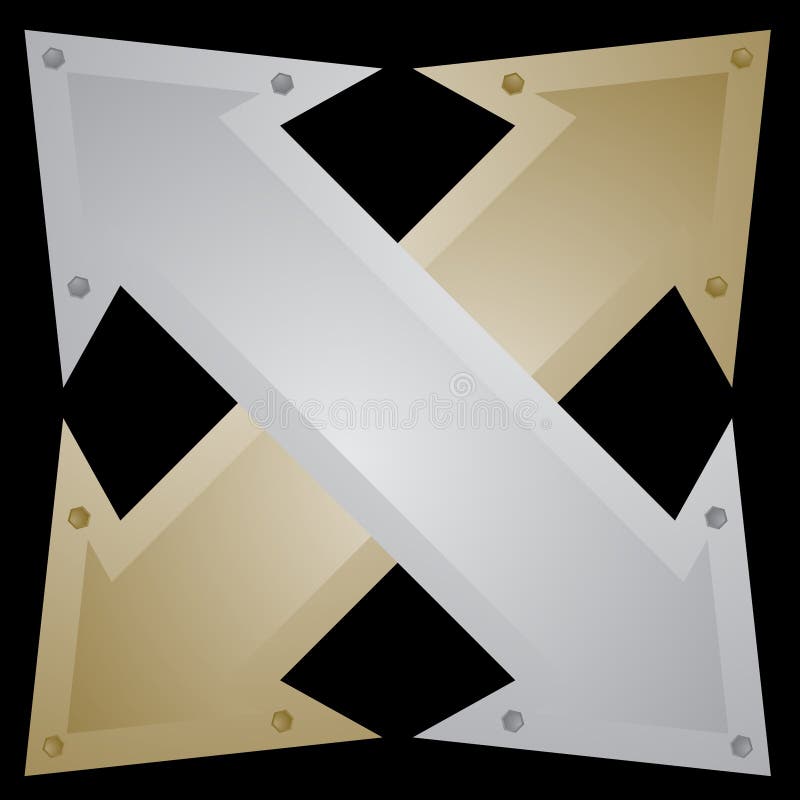 Metal Shield Arrows Stock Illustrations – 367 Metal Shield Arrows Stock ...