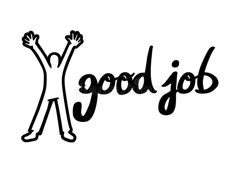 Good job message stock vector. Illustration of paper - 119189796