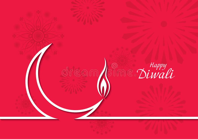 Creative Design for Greeting Card Diwali Diya Stock Vector ...