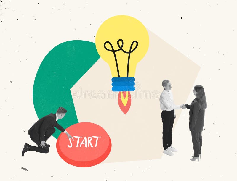 Creative Design. Group of People, Employees Working on Developing New ...