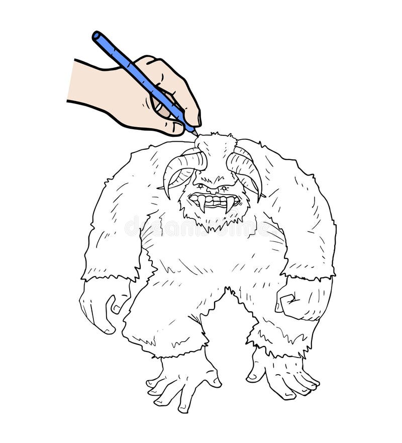Hand Monster Writing Stock Illustrations – 143 Hand Monster Writing ...