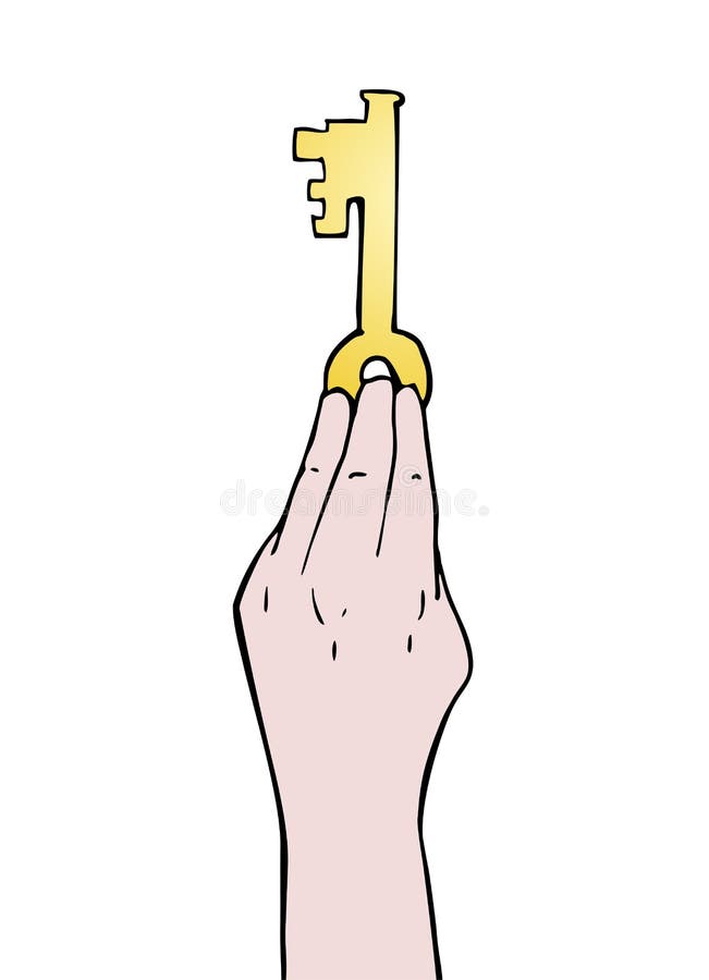 Head with key draw stock vector. Illustration of vector - 120599710