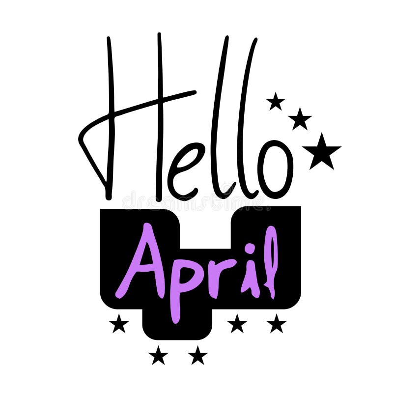 Hello Arpil symbol stock vector. Illustration of date - 111256484