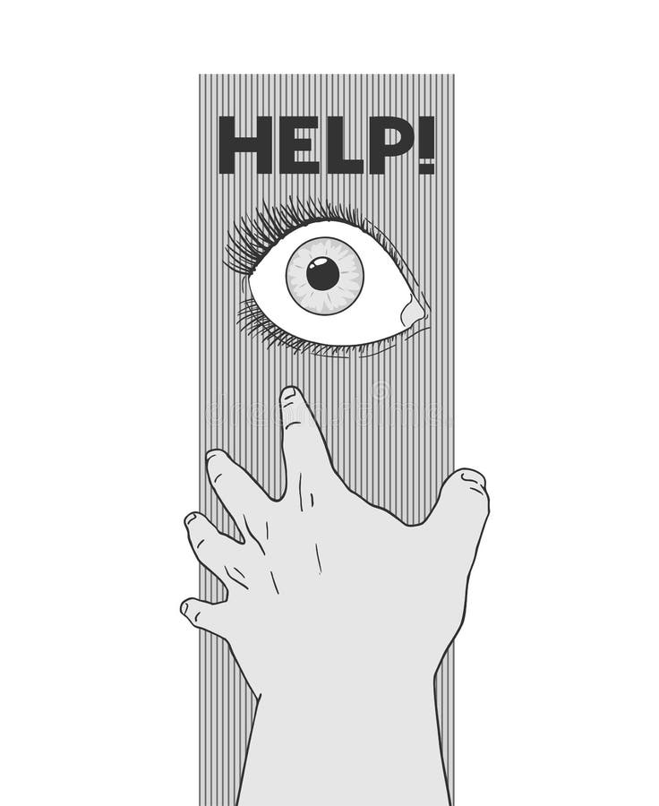 Creative Design of Help Message Stock Vector - Illustration of threat ...