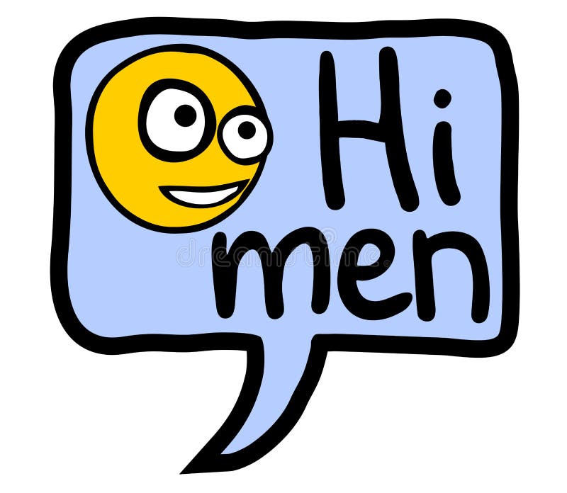 Hi men stock vector. Illustration of board, conversation - 29892563
