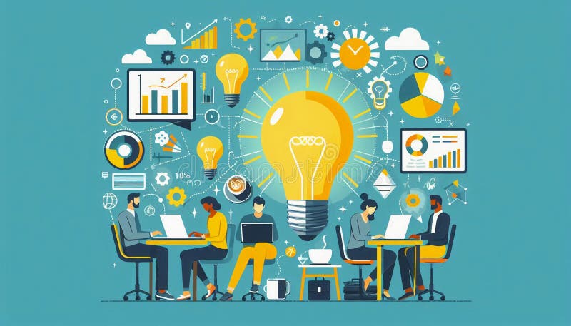 Creative Design Highlighting Teamwork, Ideas, and Innovation for ...