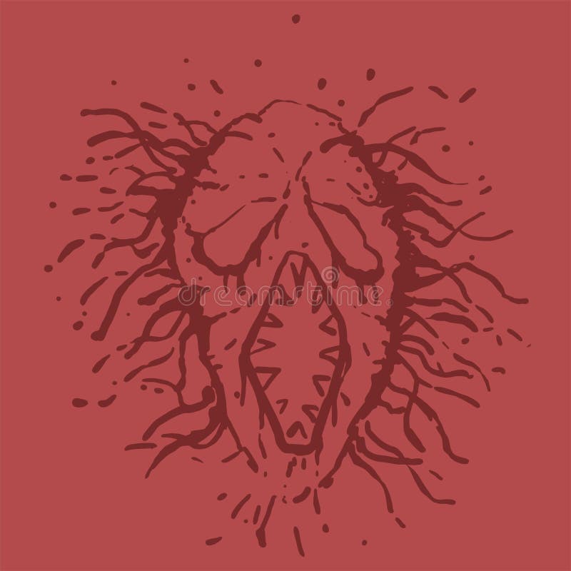 Horror mask face stock vector. Illustration of design - 107543820