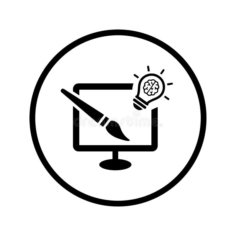Creative Design Icon. Black Color Stock Vector - Illustration of design ...
