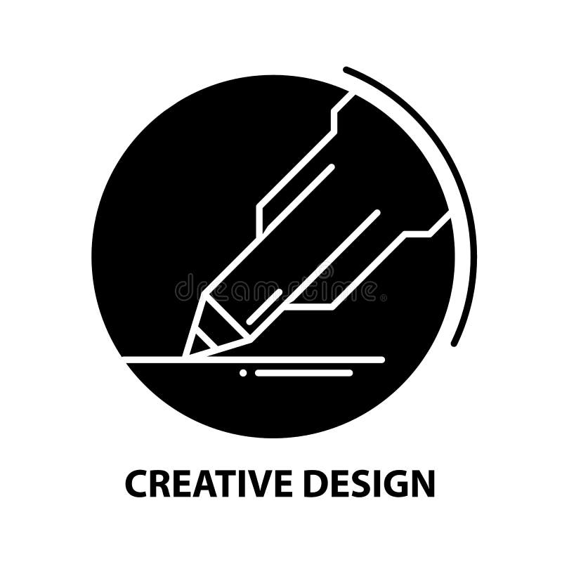 Creative Design Icon, Black Vector Sign with Editable Strokes, Concept ...