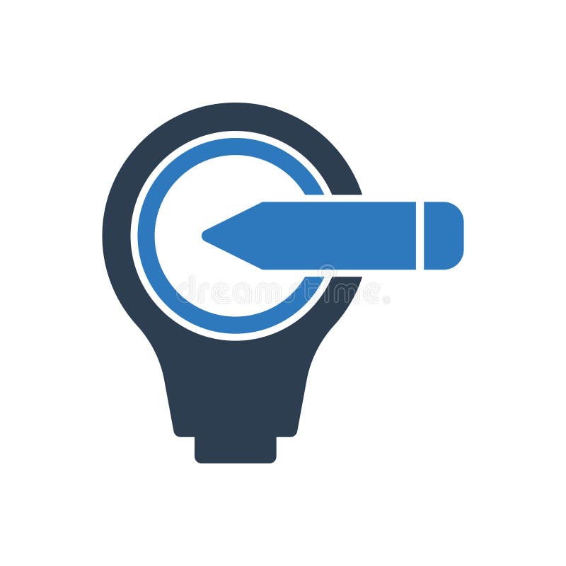 Creative design idea icon stock illustration. Illustration of pencil ...
