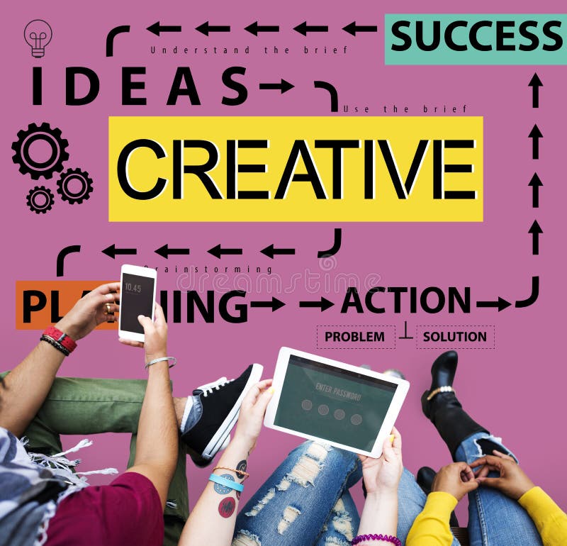 Creative Design Ideas Imagination Inspiration Creativity Concept Stock ...
