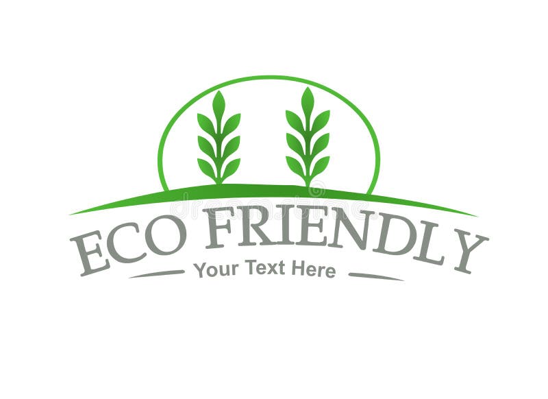 Creative Design Illustration of ECO Friendly Logo, Green Logo on White ...