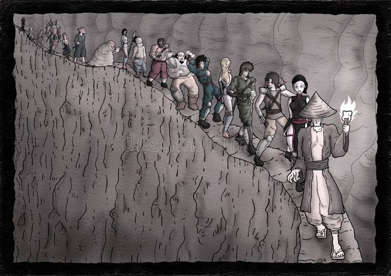 Fantasy comic scene stock illustration. Illustration of fantasy - 110232272