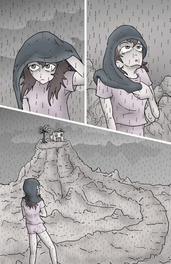 Comic art drawing stock illustration. Illustration of walking - 127255430