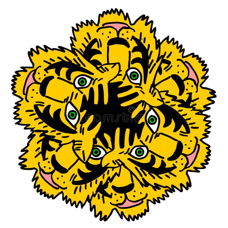 Imaginative tiger art stock vector. Illustration of wild - 257467964