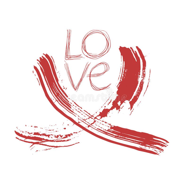 Creative Design of Ink Stain and Love Stock Vector - Illustration of ...