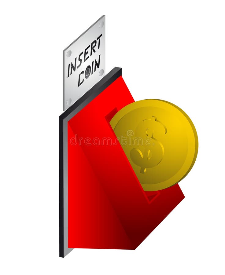 Insert coin tech message stock vector. Illustration of tech - 252822213