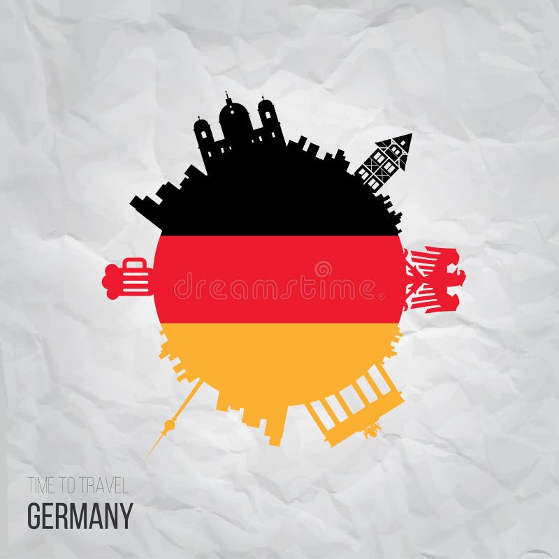 Creative Design Inspiration or Ideas for Germany. Stock Illustration ...