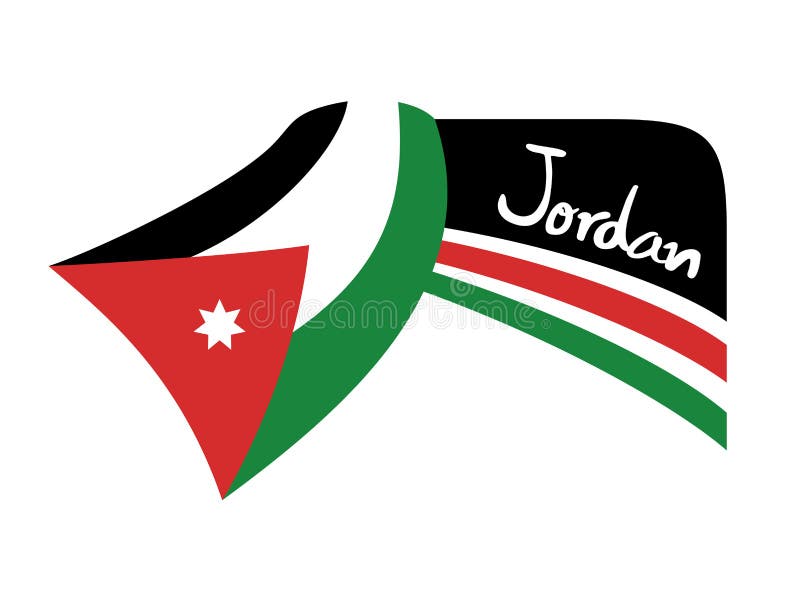 Jordan flag symbol stock vector. Illustration of background - 117982750
