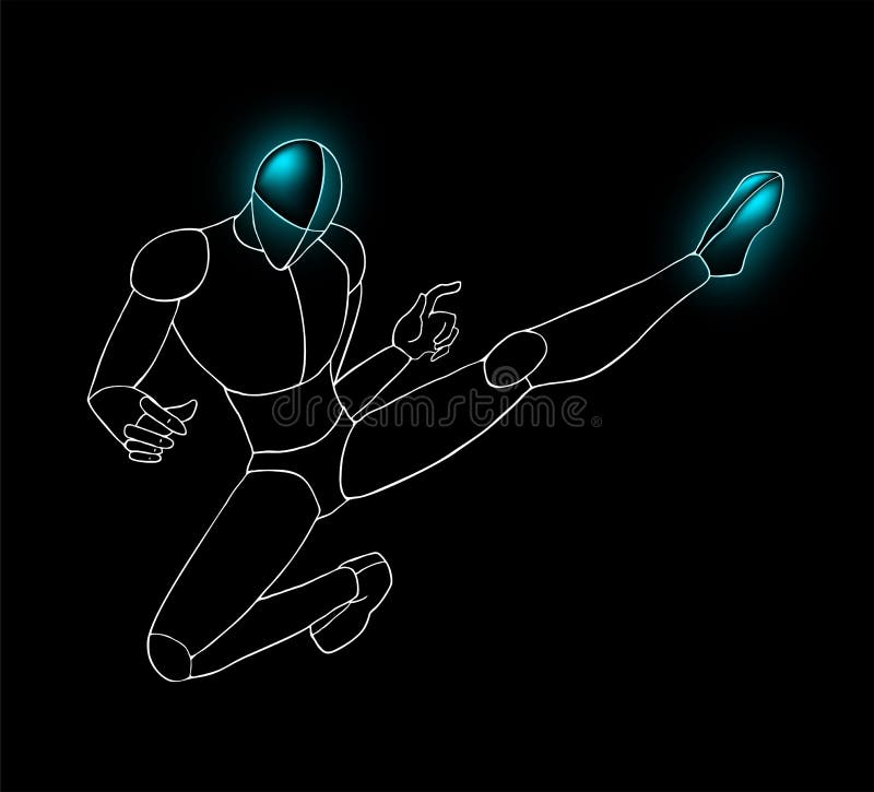Kick fighter illustration stock vector. Illustration of fighter - 139348327