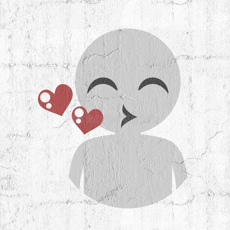 Kissing expression stock illustration. Illustration of love - 110238883