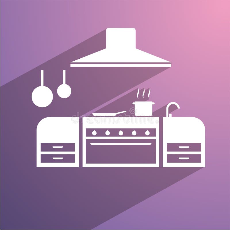 Kitchen icon stock vector. Illustration of cooking, home - 134349591