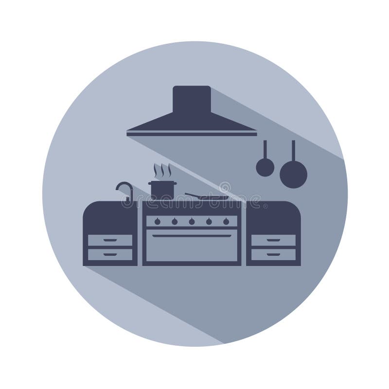 Kitchen icon stock vector. Illustration of interior - 111222379