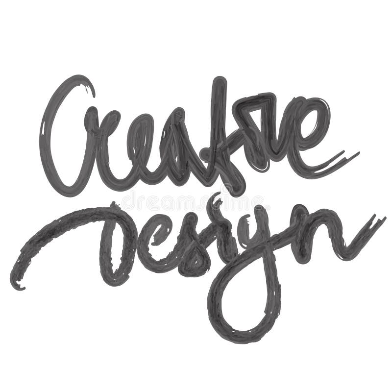 Word Creative Decorative Type Lettering Text Design Stock Vector ...