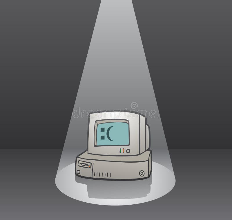 Light computer stock vector. Illustration of computer - 29892427