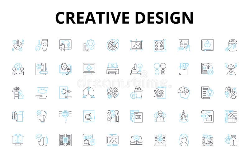 Creative Design Linear Icons Set. Aesthetics, Innovation, Inspiration ...