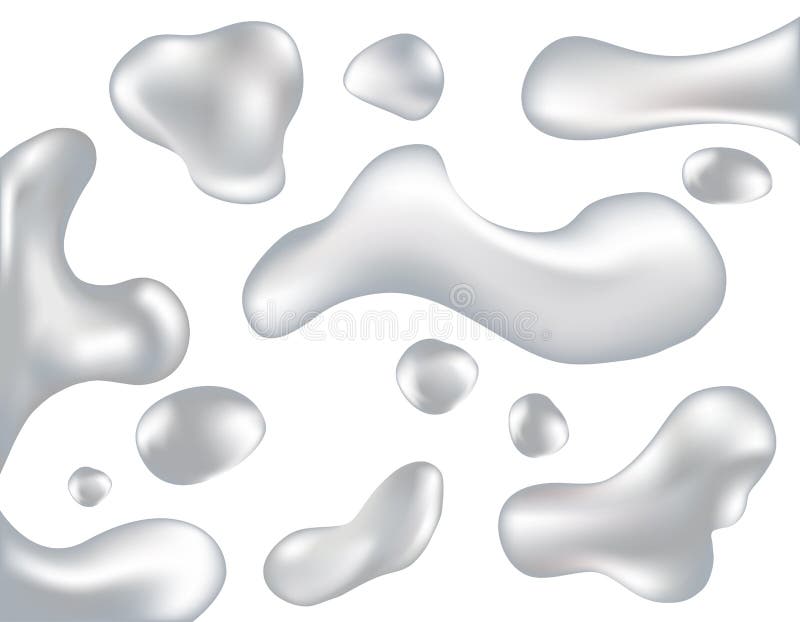 Liquid metal elements stock vector. Illustration of abstract - 122771262