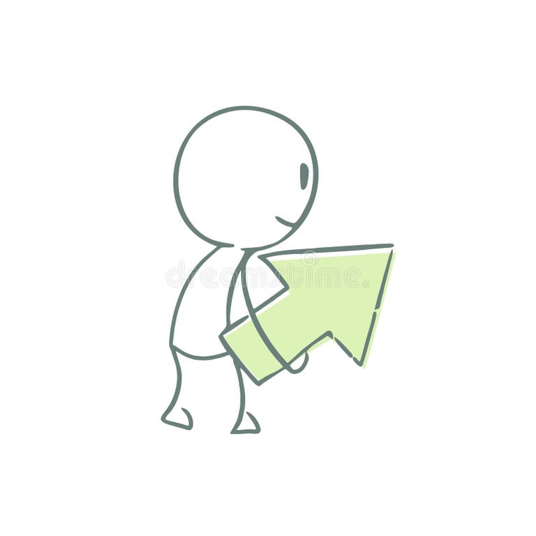 Man with computer cursor stock vector. Illustration of design - 160605730